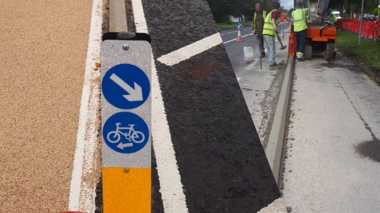 Rapid Build Slip-Form Kerbing Cycle Lanes | Actavo
